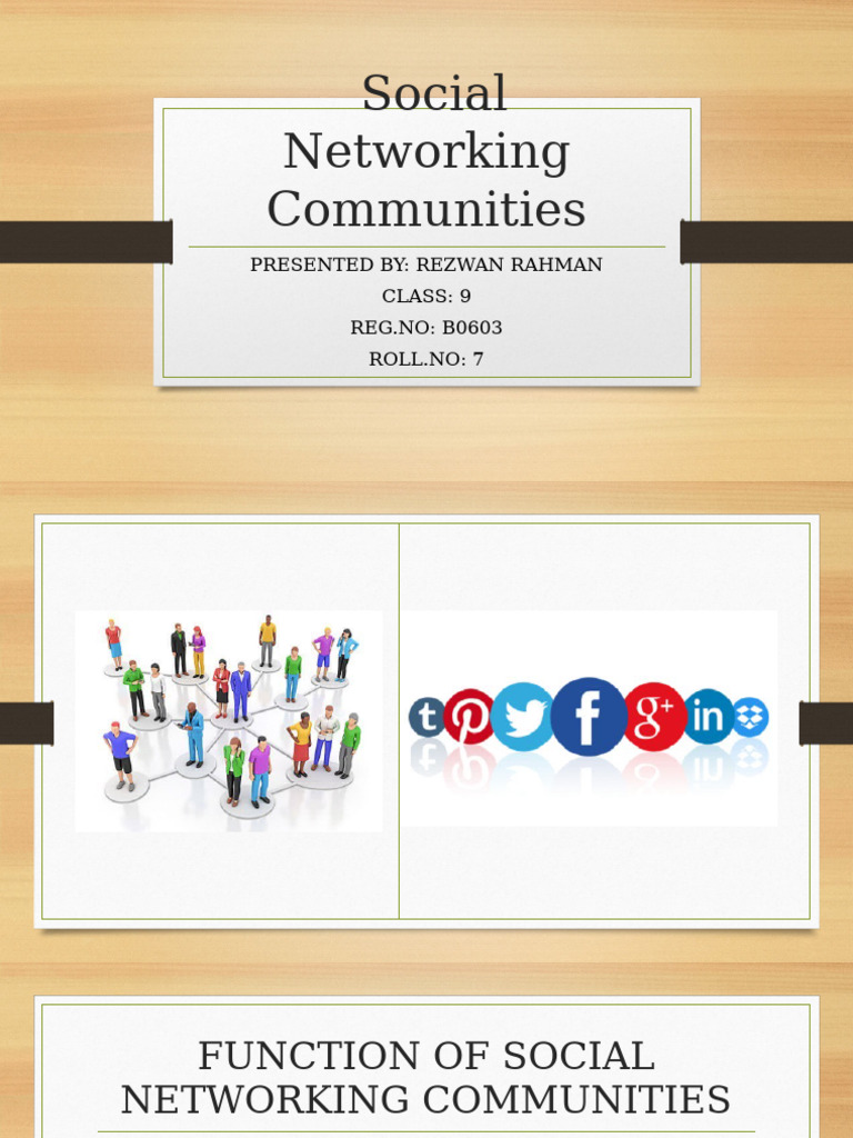Social Networking Communities | PDF