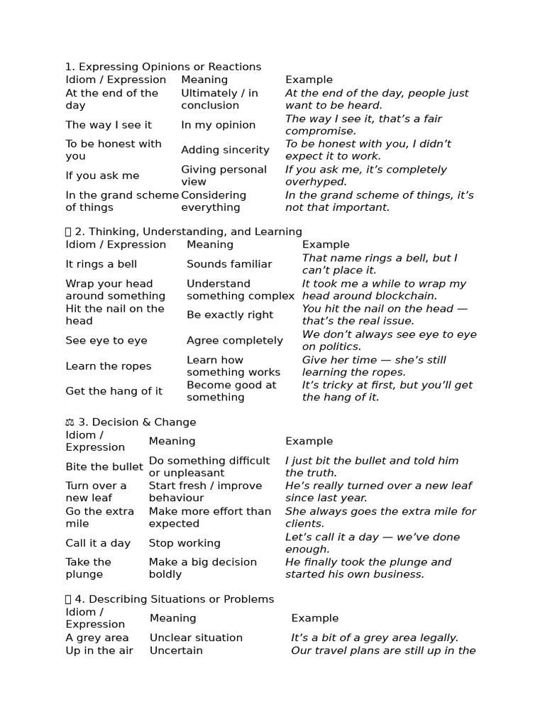 Idioms and Figurative | PDF