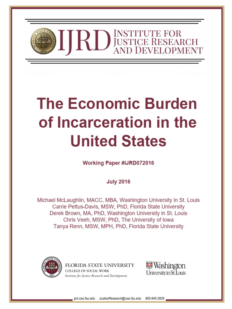 Economic Burden of Incarceration IJRD072016 0 | PDF | Taxes