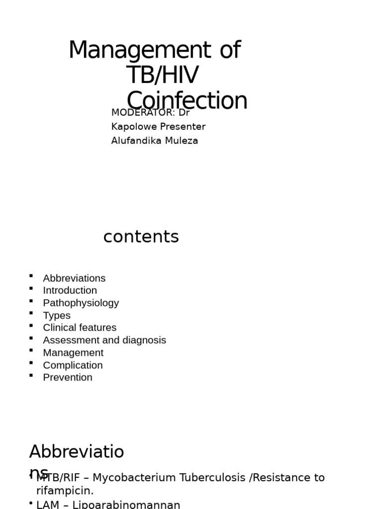 TB/HIV Coinfection Management Guide | PDF | Tuberculosis | Macrophage
