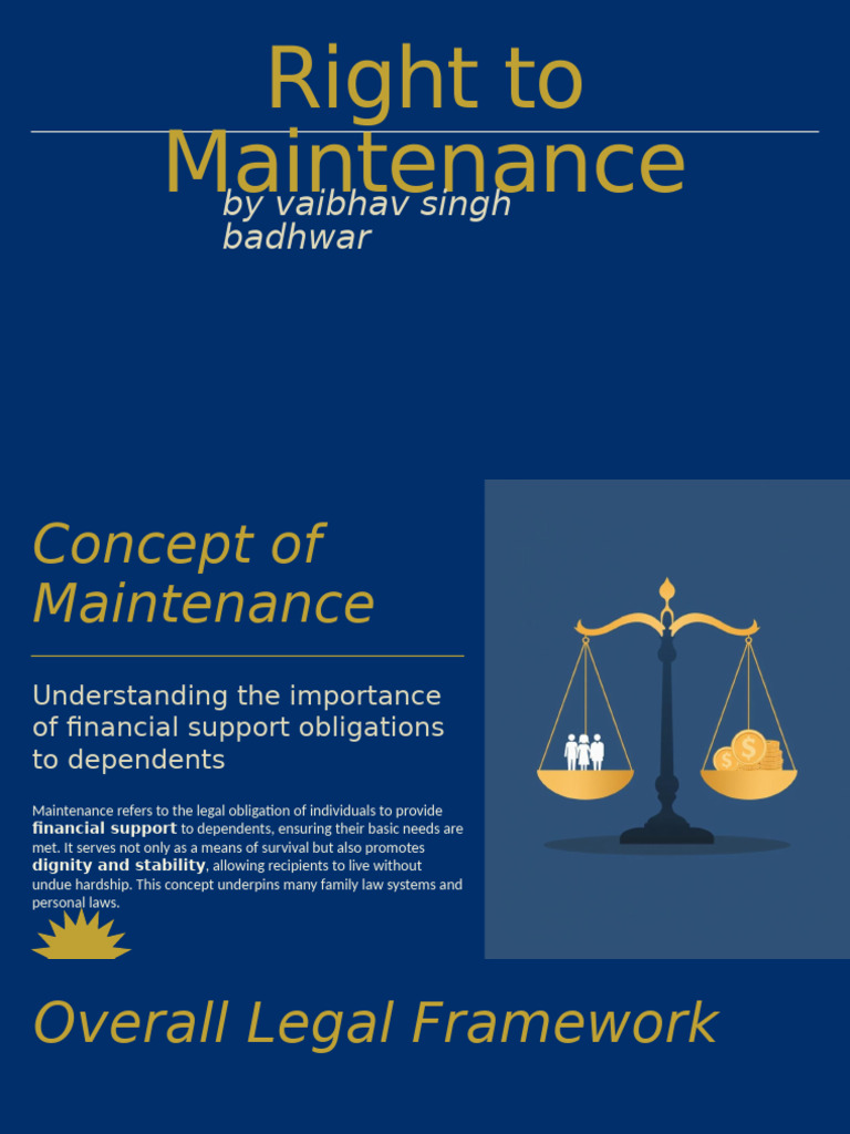 Right To Maintenance | PDF | Marriage | Gender