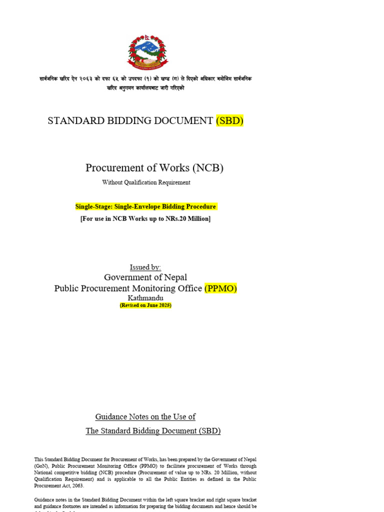 Bid Document | PDF | Specification (Technical Standard) | Procurement