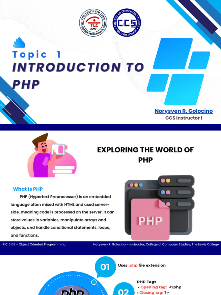 OOP Topic 1 | PDF | Php | Web Server