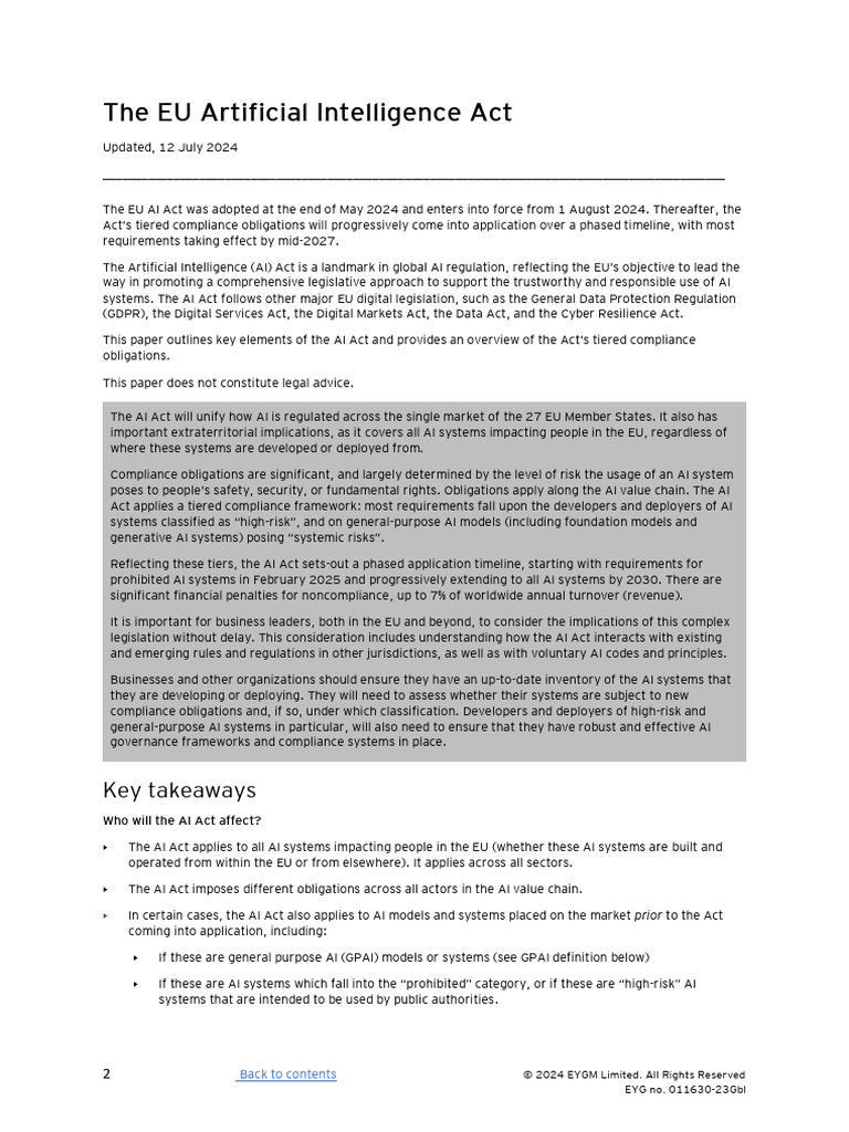 EU+AI+ACT | PDF | Regulatory Compliance | Artificial Intelligence