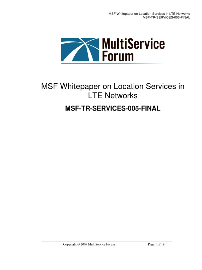 LBS in LTE Networks | PDF | Ip Multimedia Subsystem | Lte ...
