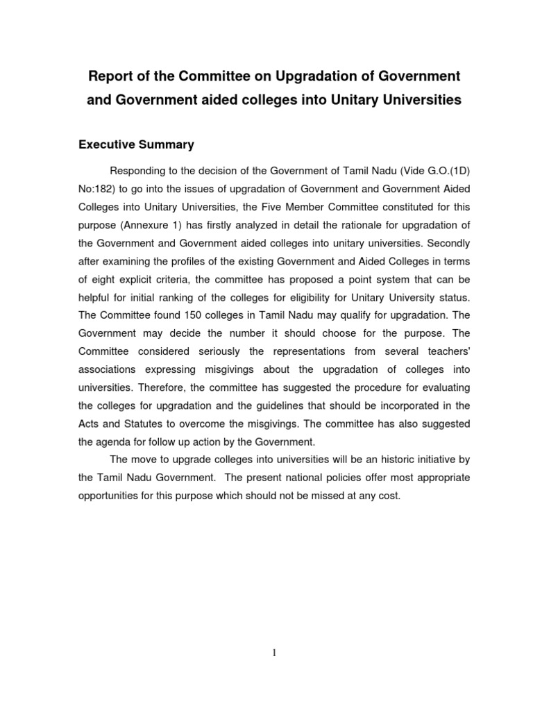 Unitary University Report | PDF | Literacy | Postgraduate Education
