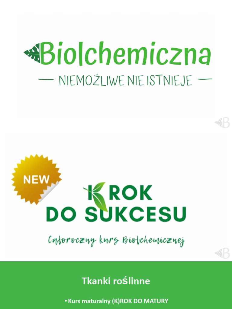 Tkanki Roslinne Krok Do Matury 1 | PDF