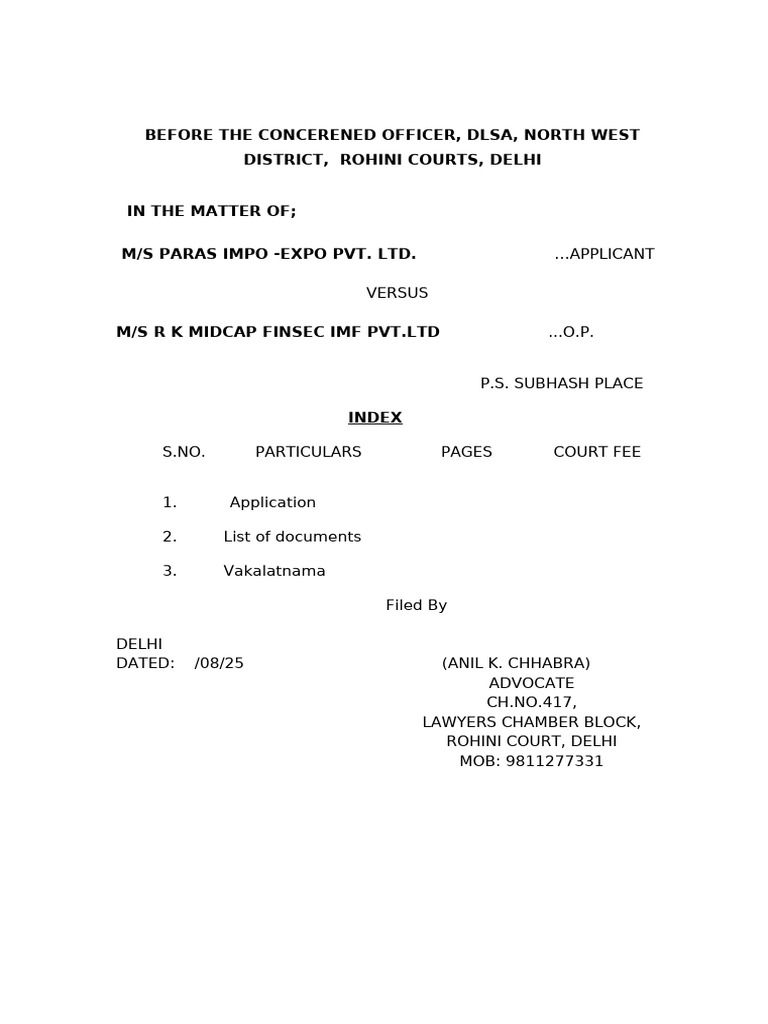 Deepak Garg Dlsa Pre Litigation | PDF | Affidavit