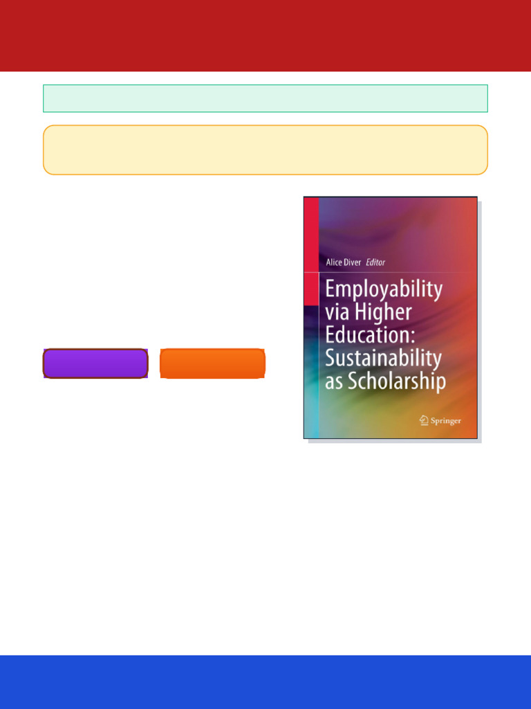 Employability via Higher Education Sustainability as Scholarship Alice ...