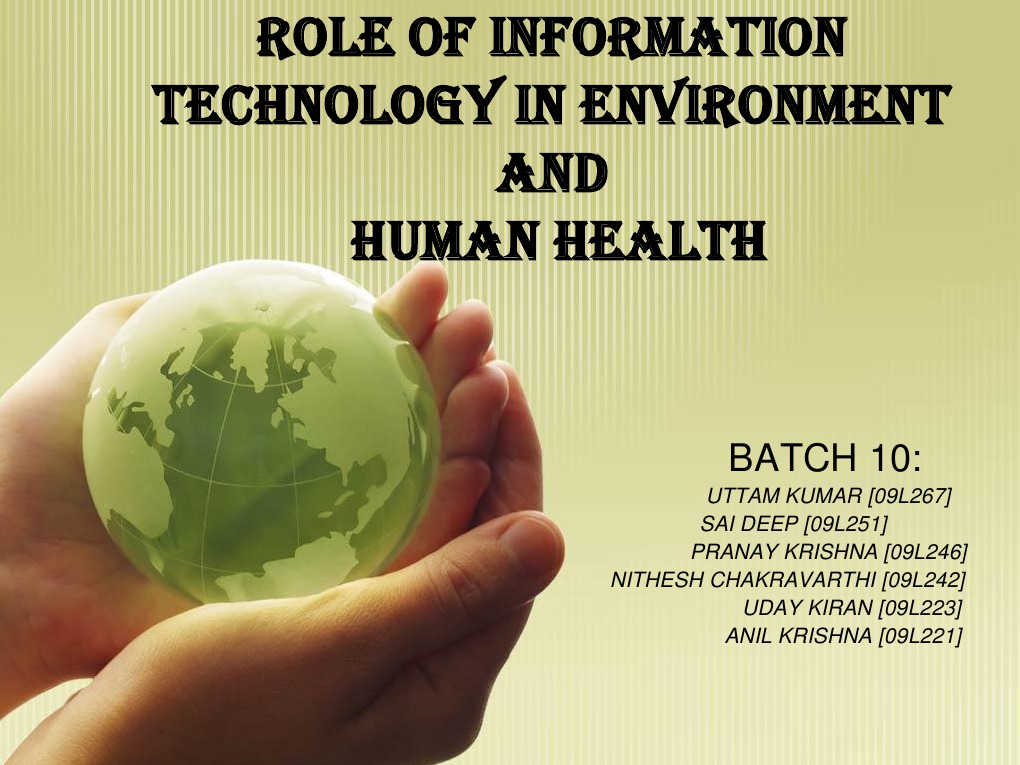Role of Information Technology in Environment and | PDF | Geographic ...