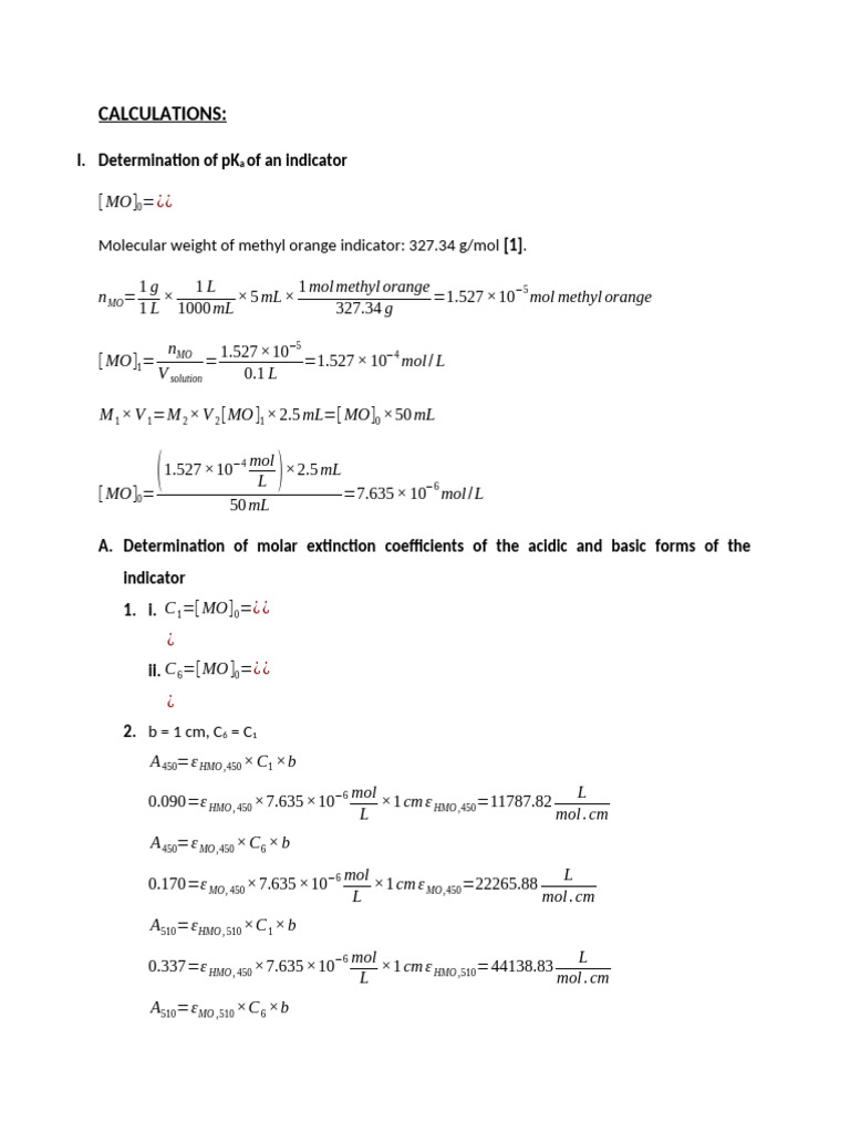 Experiment 9 | PDF | Acid Dissociation Constant | Color