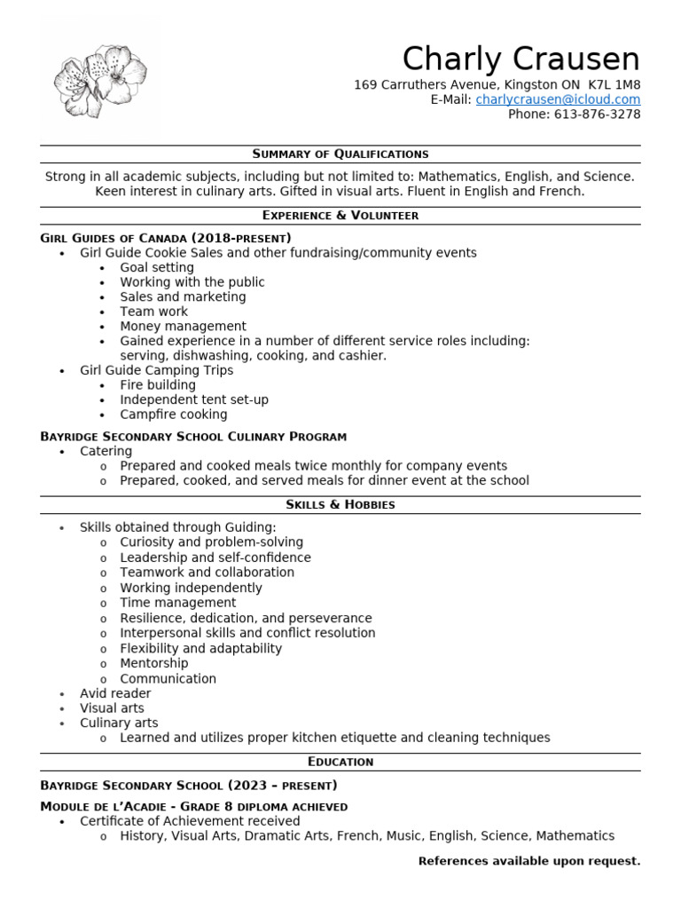 Crausen, Charly - Resume (Jan 2024) | PDF