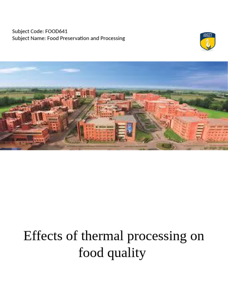 Module-I Thermal Processing | PDF | Shelf Life | Industrial Processes