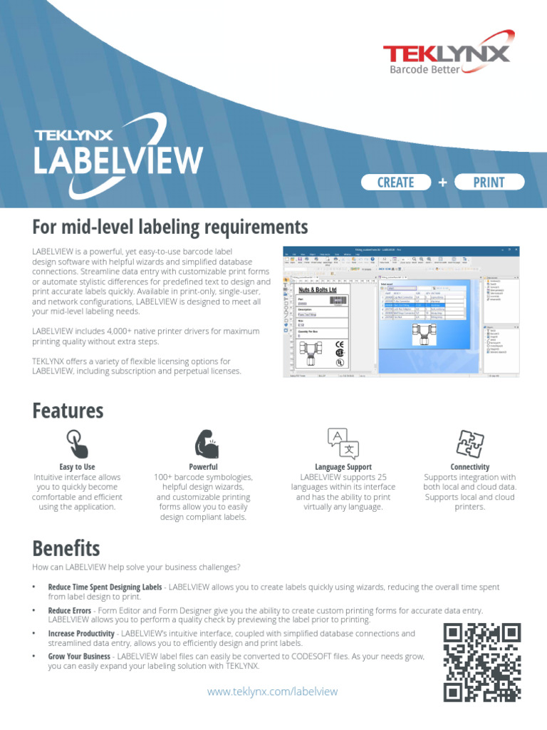 Mid-Level Barcode Label Design Software | PDF | Printer (Computing ...