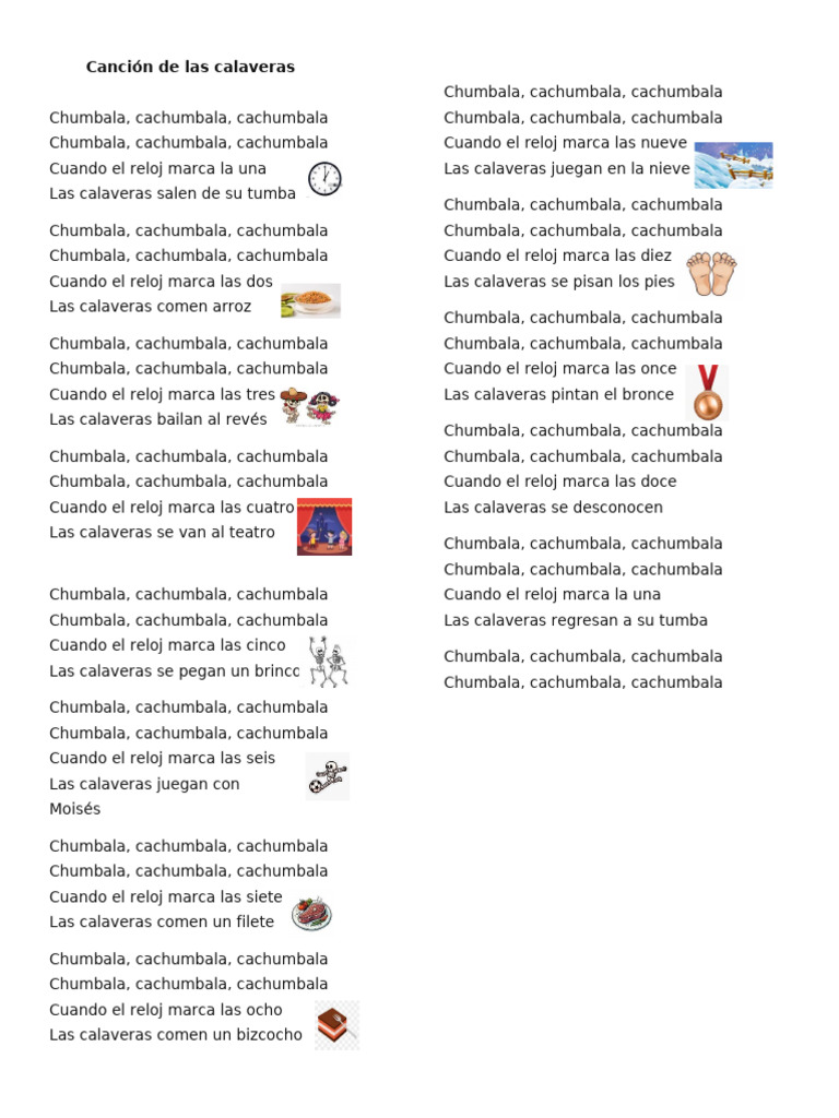 Canción de Las Calaveras | PDF