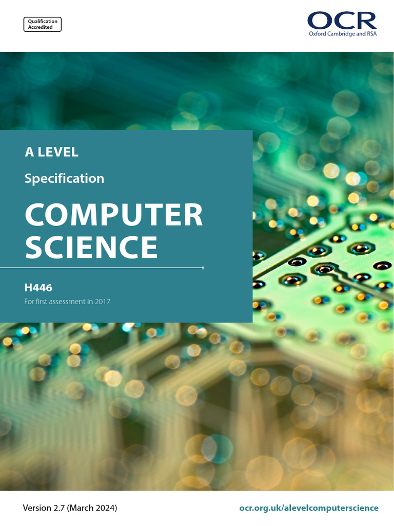 A Level Computer Science Curriculum Guide | PDF | Central Processing ...