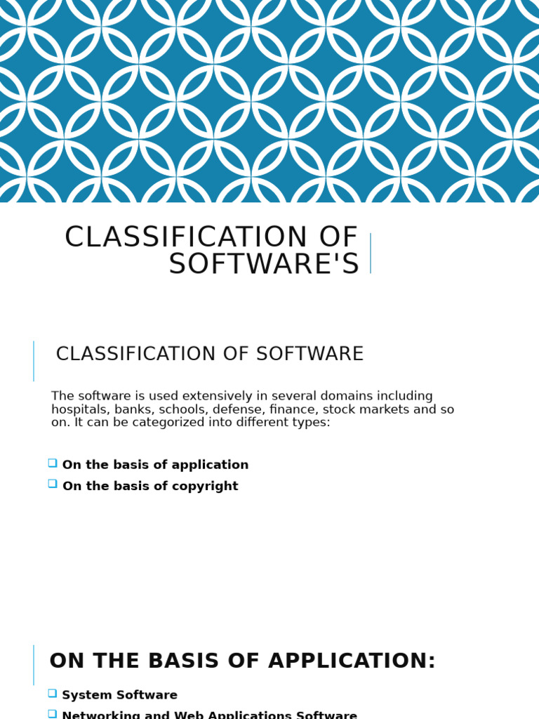 Lec3 Software Classification | PDF | Software | World Wide Web