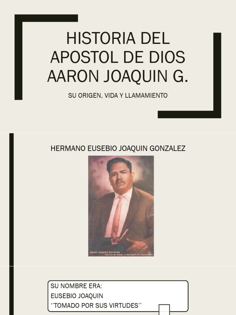 Historia del Apóstol Aarón Joaquín G. | PDF | María, madre de Jesús ...