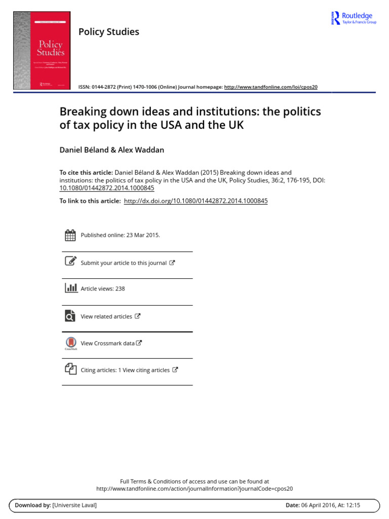 2015_breaking Down Ideas and Institutions | PDF | Cost Of Living ...