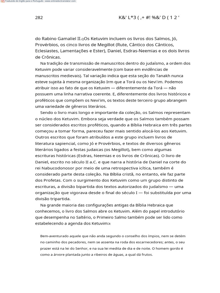 Estrutura e Significado dos Ketuvim | PDF | Bíblia | Judaísmo