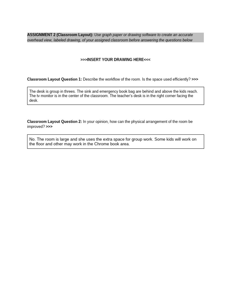 ASSIGNMENT 2 (Classroom Layout)201 | PDF