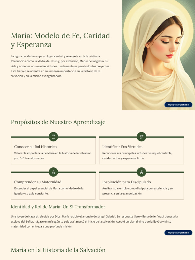Maria Modelo de Fe Caridad y Esperanza | PDF | María, madre de Jesús | Fe