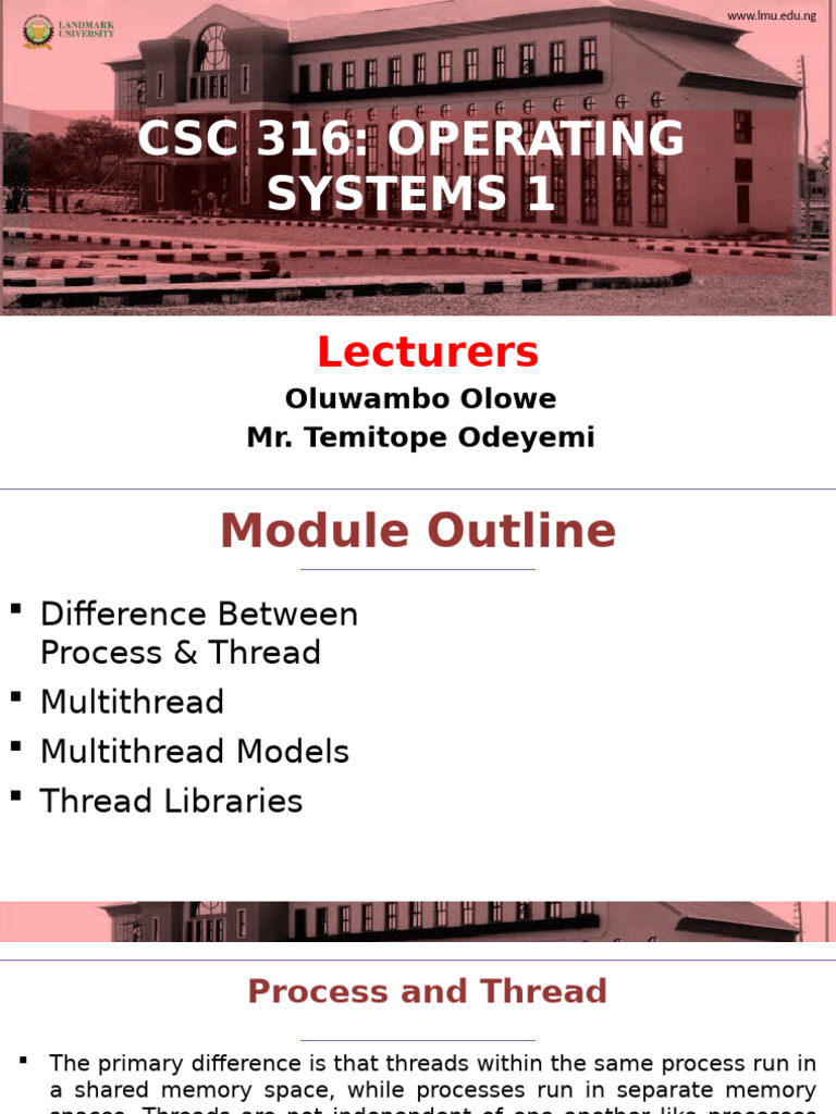 Understanding Processes and Threads in OS | PDF | Thread (Computing ...