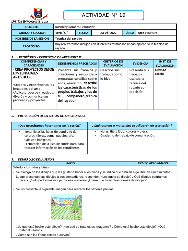 Técnica del Rayado en Arte Infantil | PDF | Dibujo | Aprendizaje