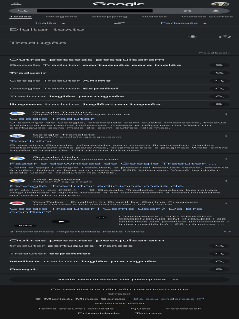 Google Tradutor - Pesquisa Google | PDF