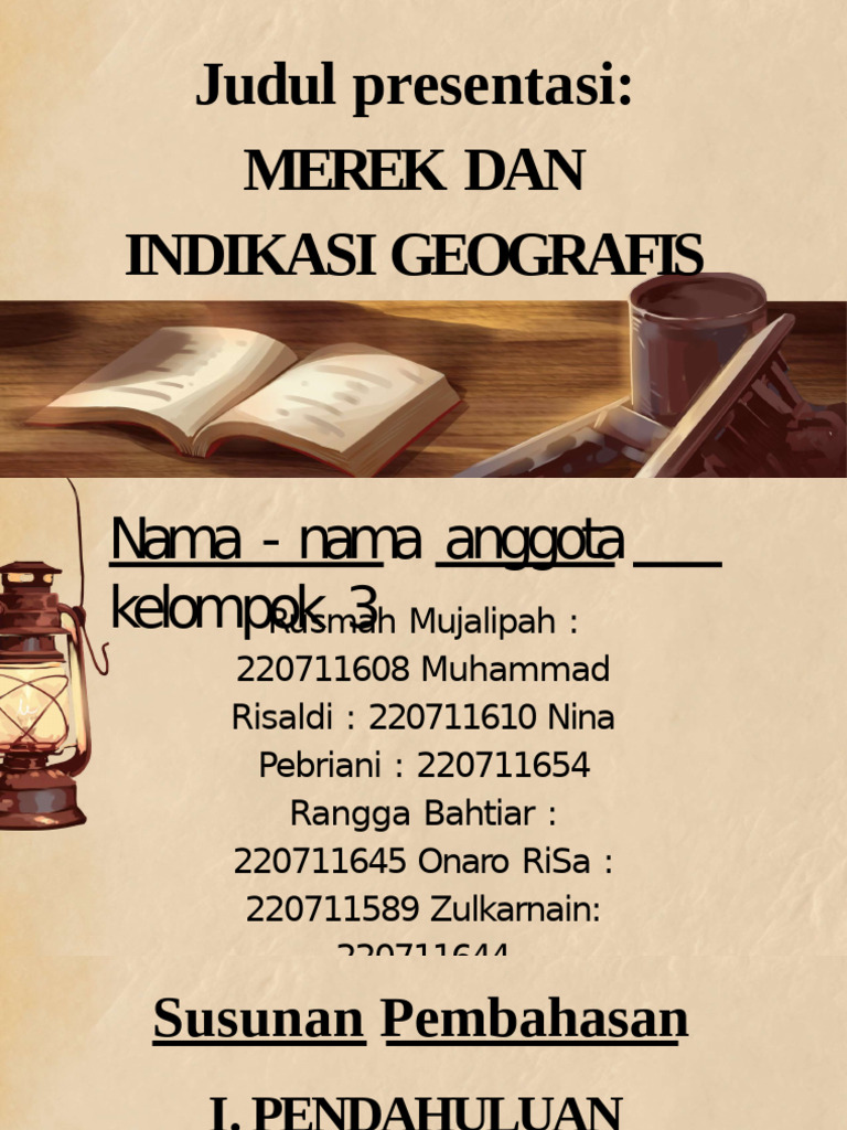 Merek dan Indikasi Geografis di HKI | PDF