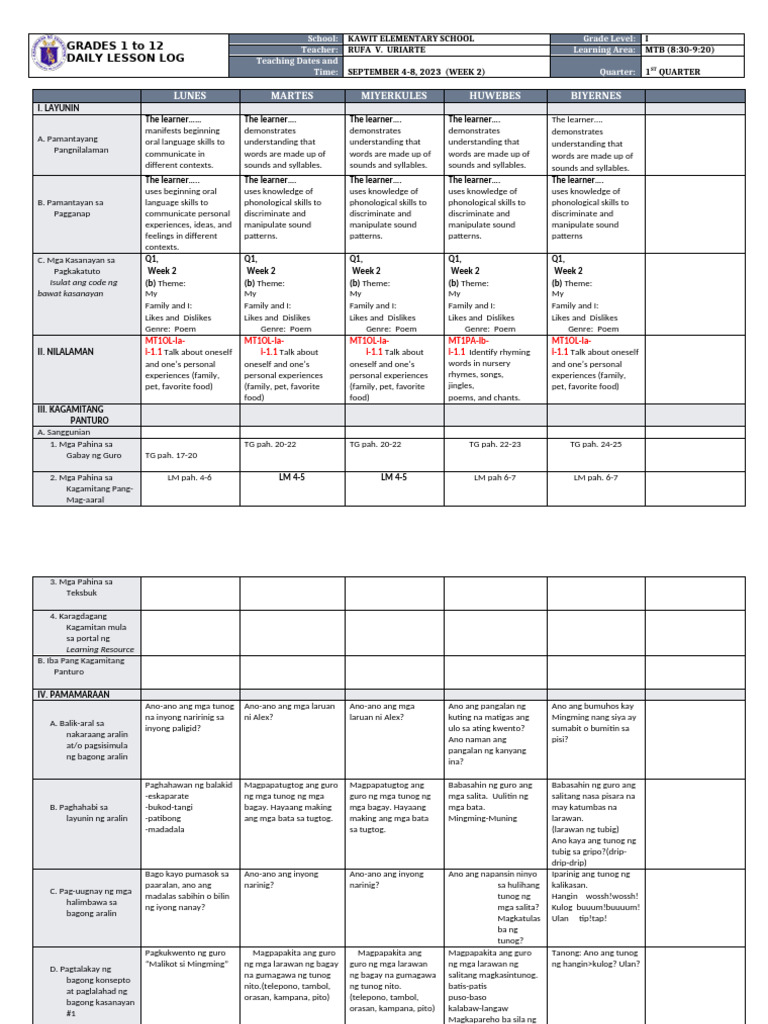 DLL_MTB 1_Q1_W2 | PDF