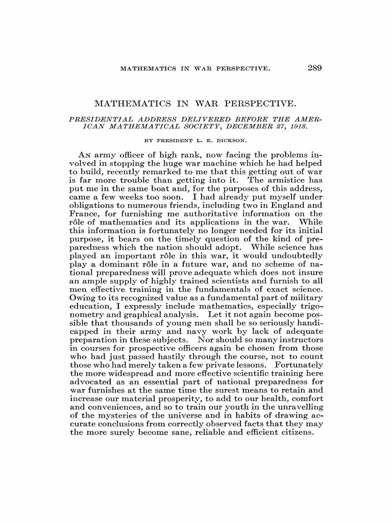 Mathematics in War Dickson 1918 | PDF | Latitude | Elementary Geometry