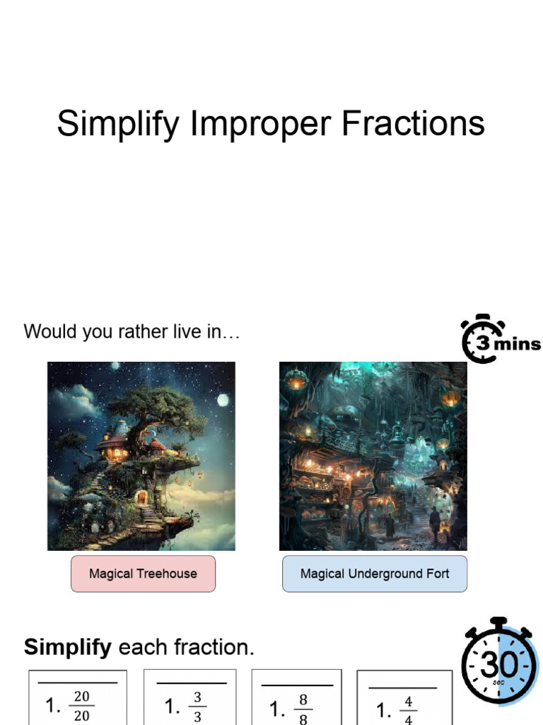 12_4 - Simplify Improper Fractions | PDF