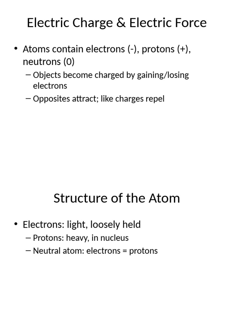 Understanding Electric Charge and Forces | PDF