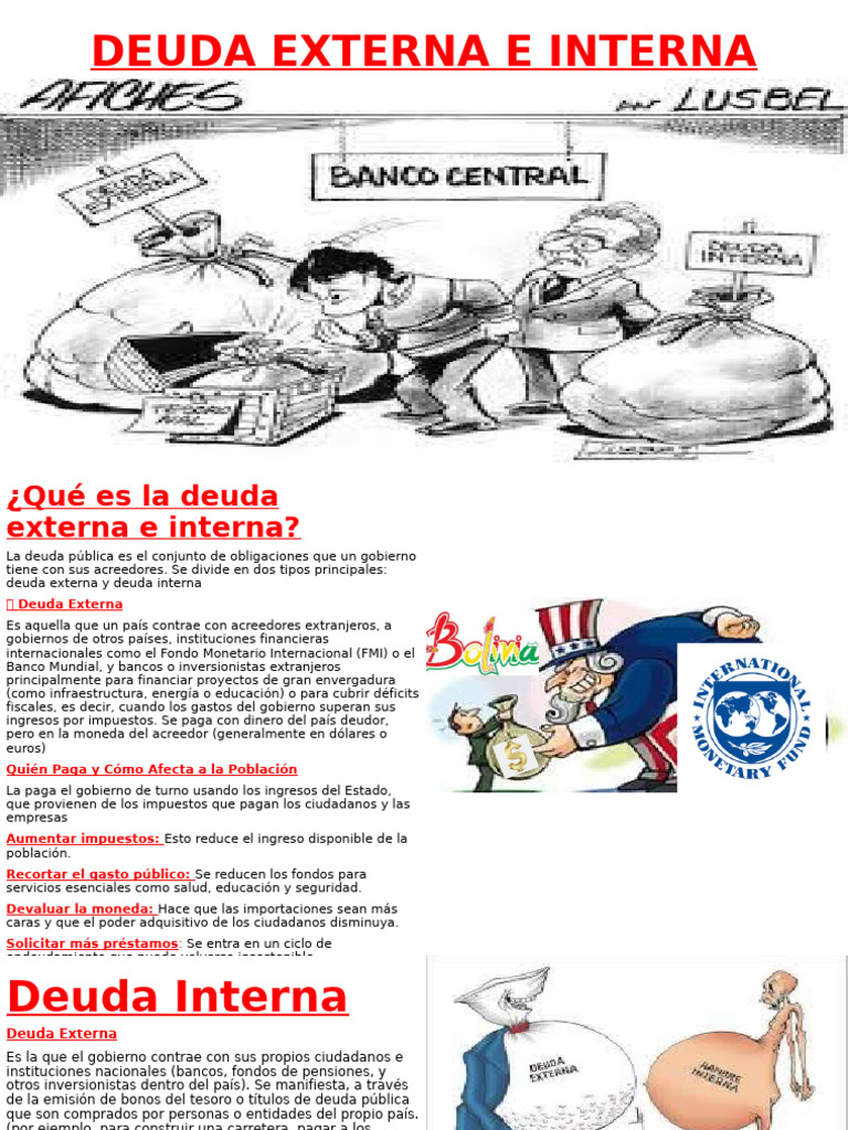 DEUDA EXTERNA E INTERNA (PowerPoint para Exponer en Clases) | PDF ...