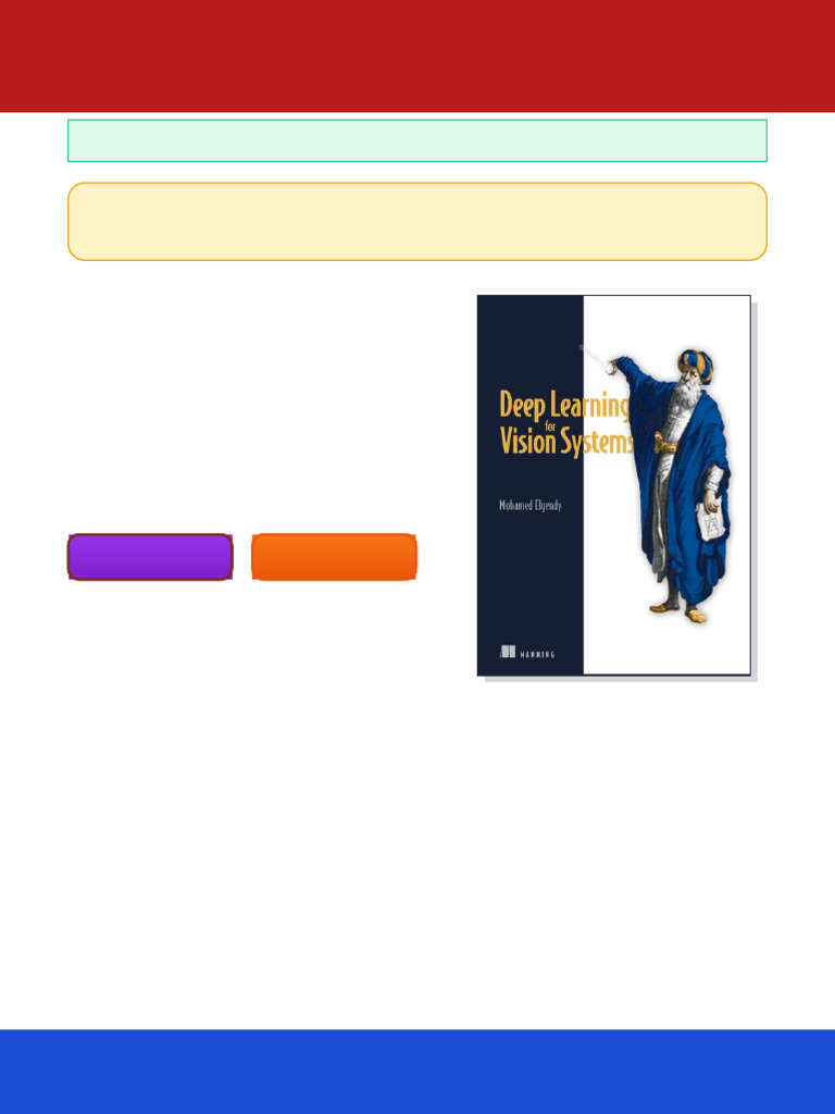 Deep Learning for Vision Systems 1st Edition Mohamed Elgendy ebook ...