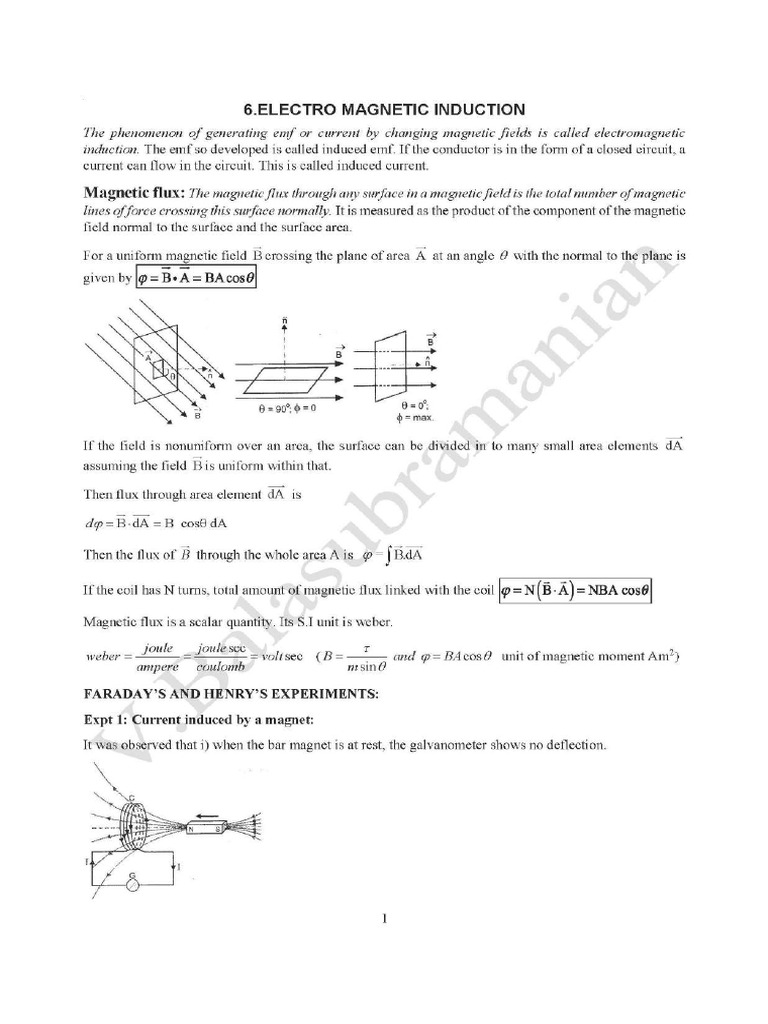 Electromagnetic Induction | PDF