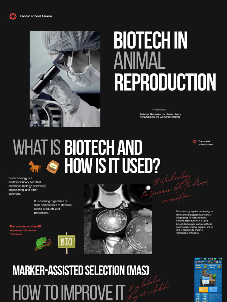 Biotechnology in Animal Reproduction | PDF | Biotechnology | Reproduction