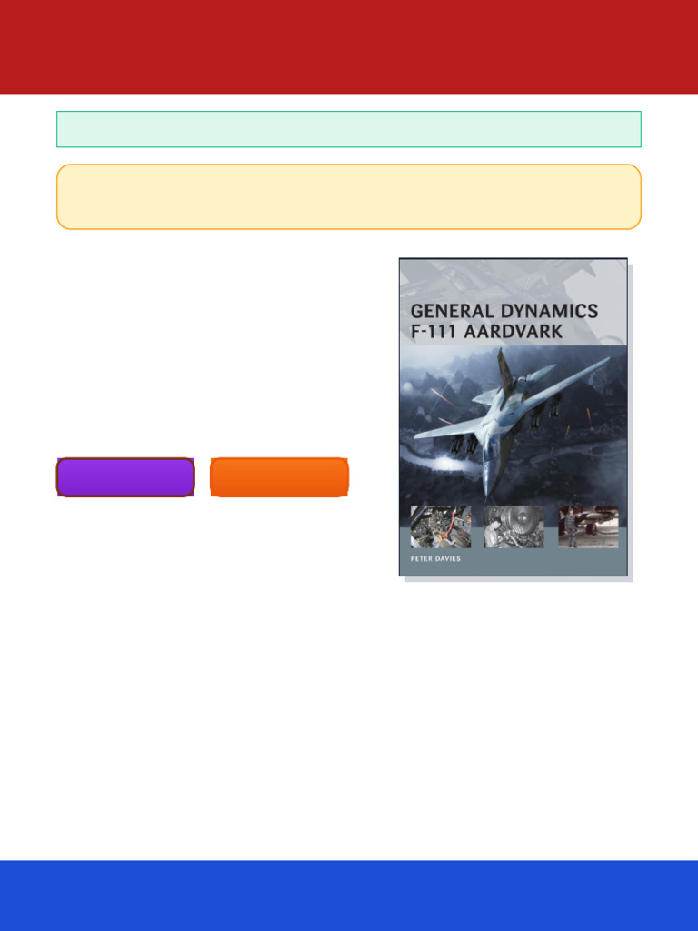 General Dynamics F 111 Aardvark 1st Edition Peter E Davies ebook ...