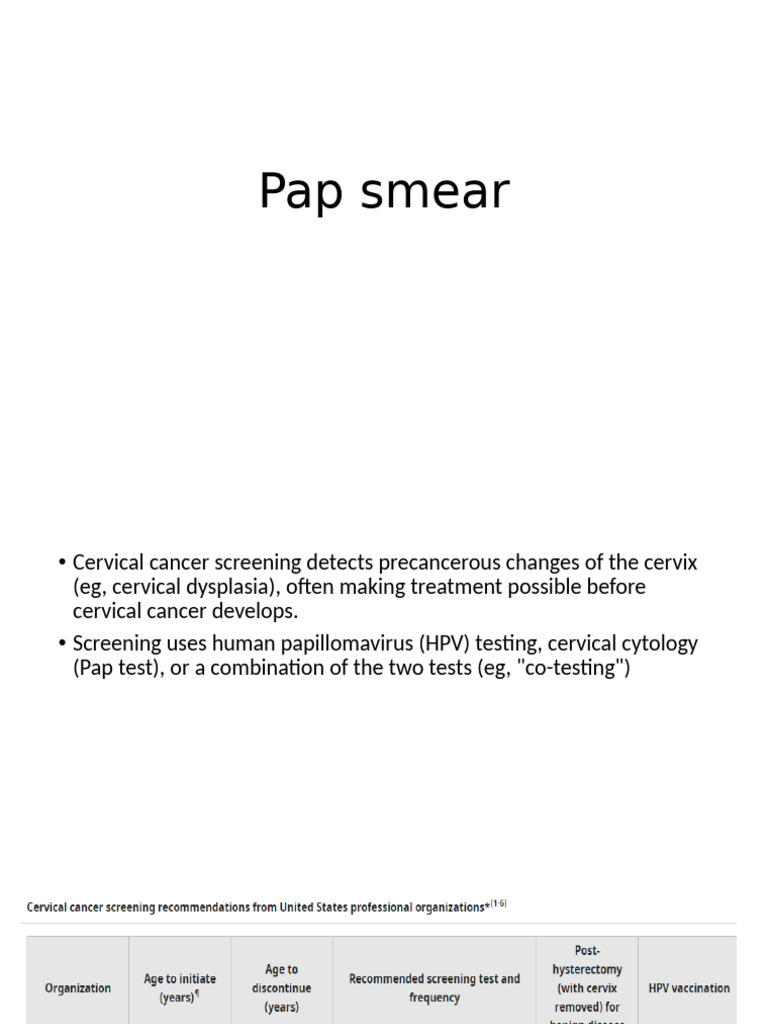 pap smear | PDF | Clinical Medicine | Gynaecologic Disorders