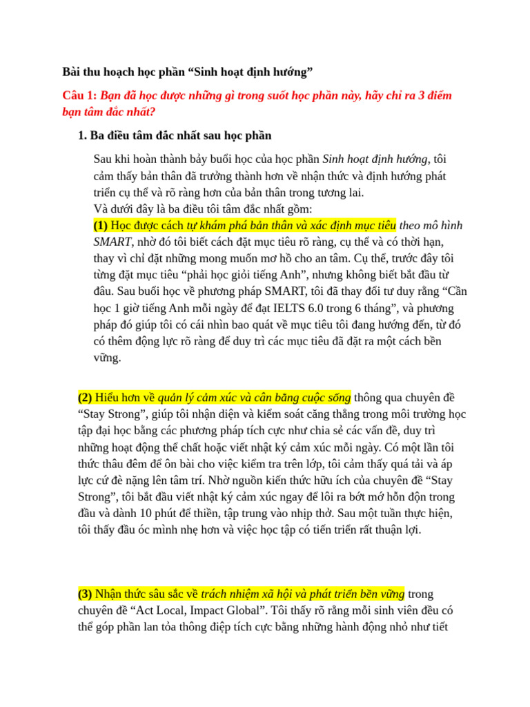 Bài Thu Ho CH Cá Nhân | PDF