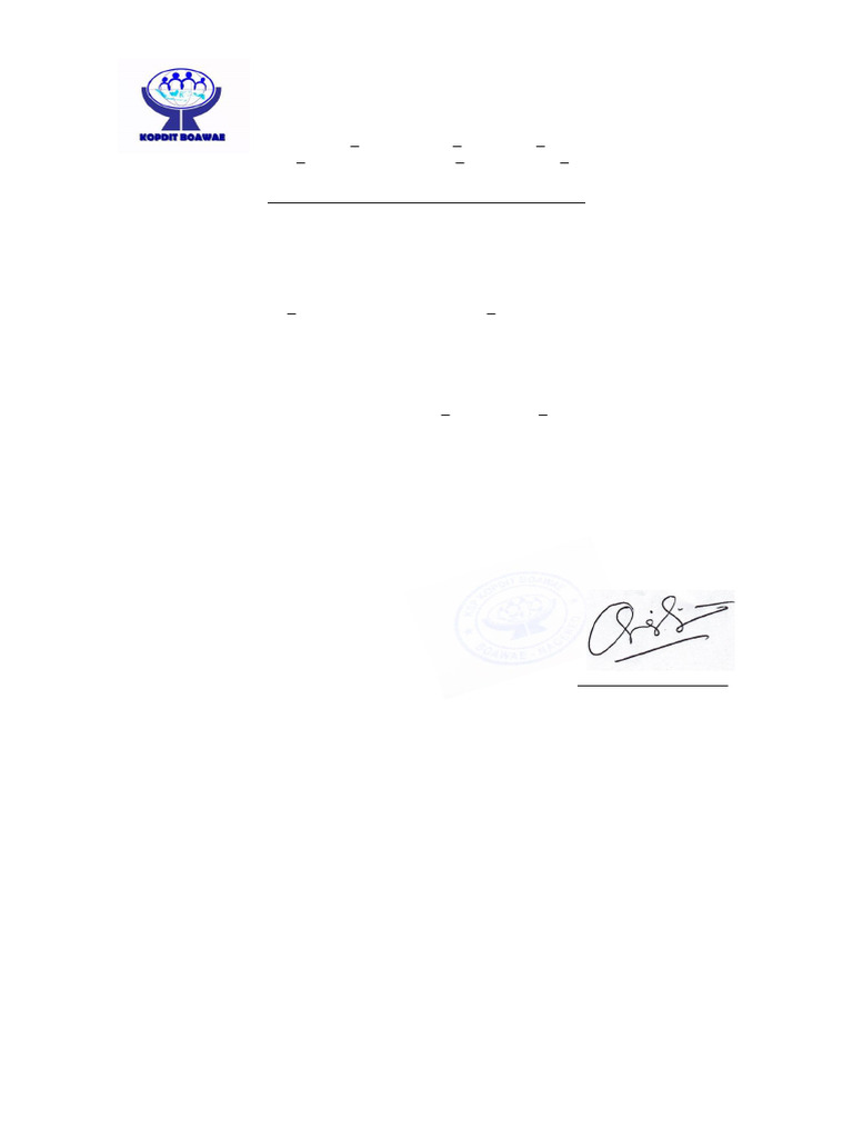 Surat Keterangan Kerja KSP Boawae | PDF