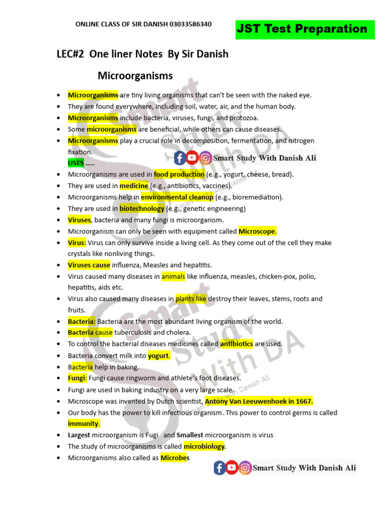 LEC 2 One Liner Notes | PDF