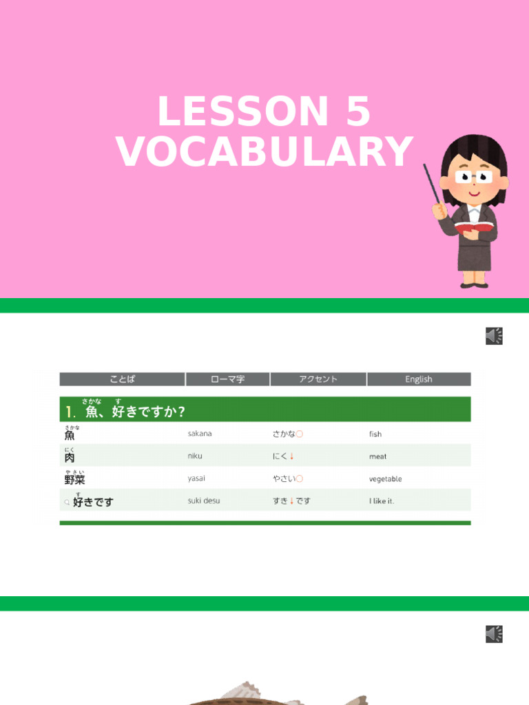 A1 Lesson 5 Vocab | PDF