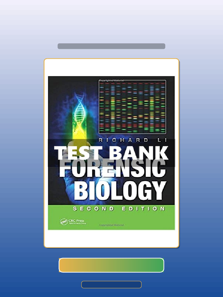 Forensic Biology 2 Ed Li eBook and TestBank Bundle | PDF | Information ...