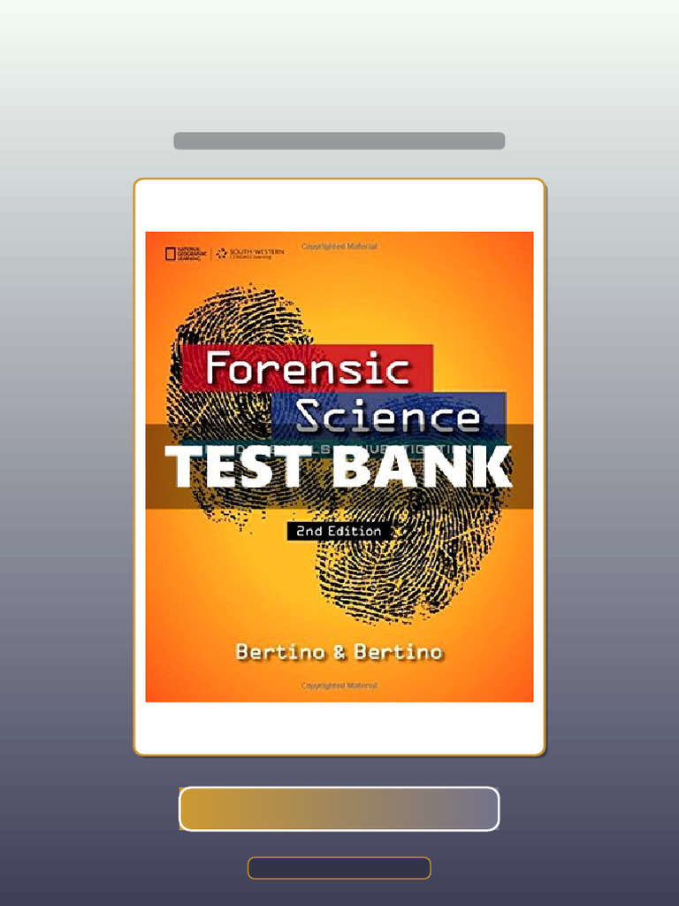 Forensic Science Fundamentals and Investigations 2 Ed Bertino eBook and ...