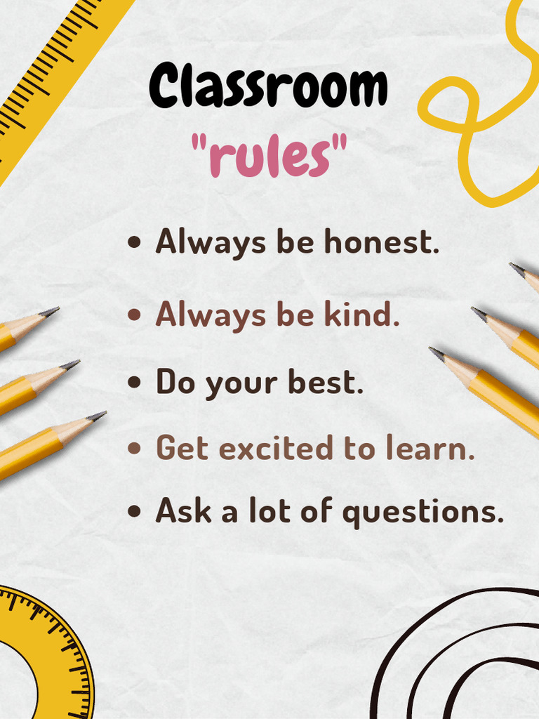 Paper Crafted Classroom Rules Poster - 20251208 - 081420 - 0000 | PDF