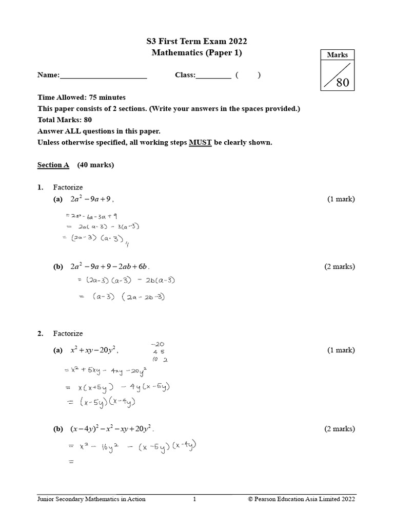 3A_First Term_Paper All in One 3 | PDF | Elementary Geometry ...