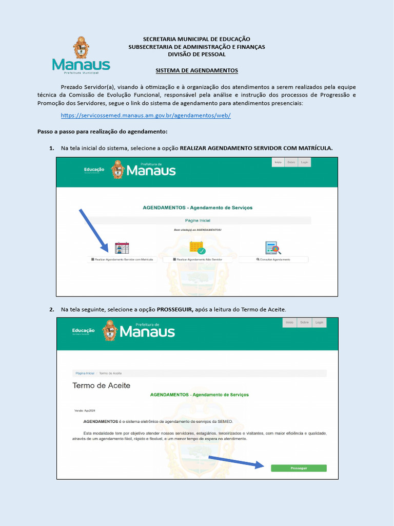 Agendamento de Atendimento para Servidores | PDF