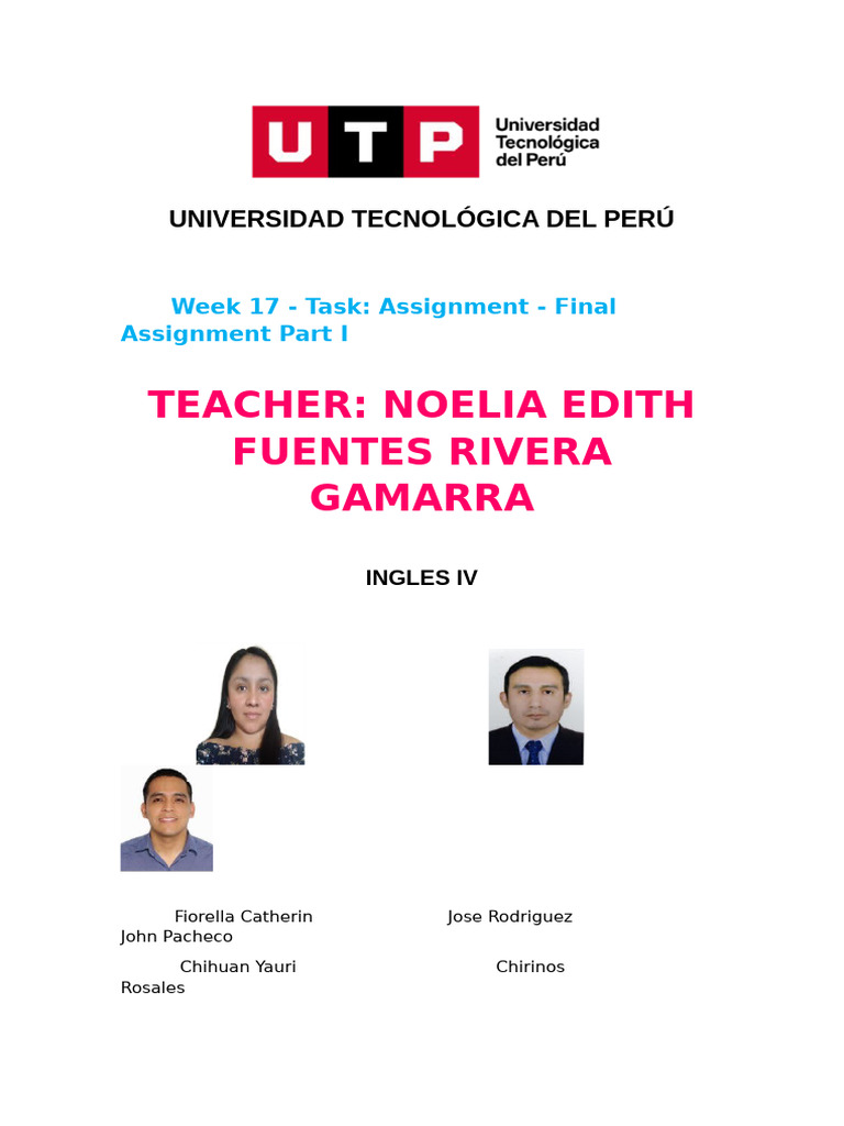 Week 17 - Task Assignment - Final Assignment Part I | PDF